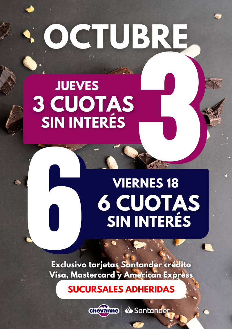 ¡Beneficios Exclusivos Octubre ! Compras con Tarjetas Santander